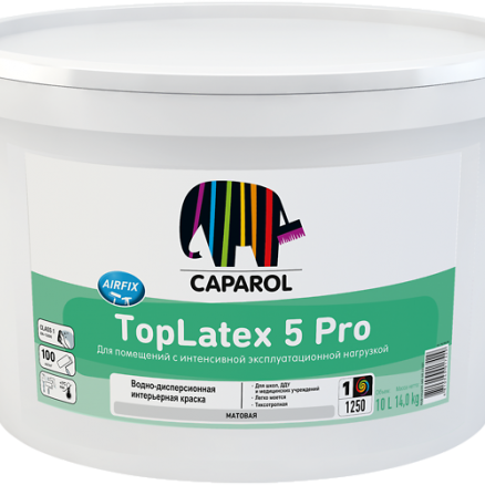 Caparol TopLatex 5 Pro 9,4л База 3. Износостойкая латексная краска для ...